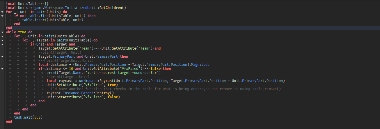RTS game attack system "sorting" issue - Scripting Support - Developer Forum | Roblox