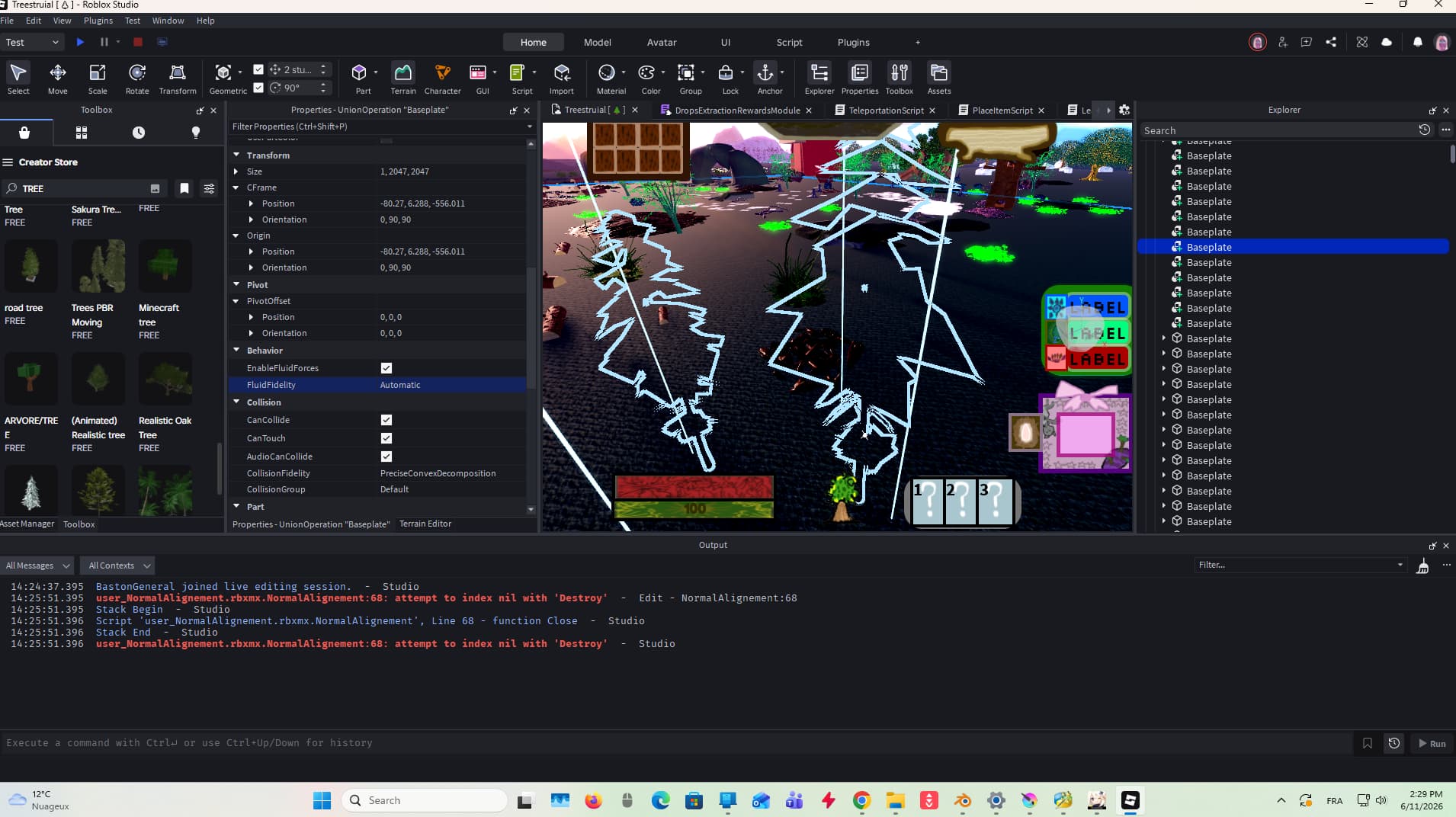 Textures, on meshes and decals inserted trought script are not ...