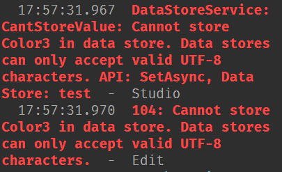 How to save Color3 value in Datastore - Scripting Support - Developer Forum | Roblox