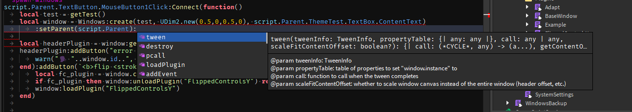 How do I fix autocomplete in this method? - Scripting Support - Developer Forum | Roblox