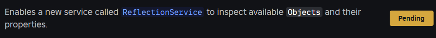 ReflectionService is not enabled? - Scripting Support - Developer Forum ...
