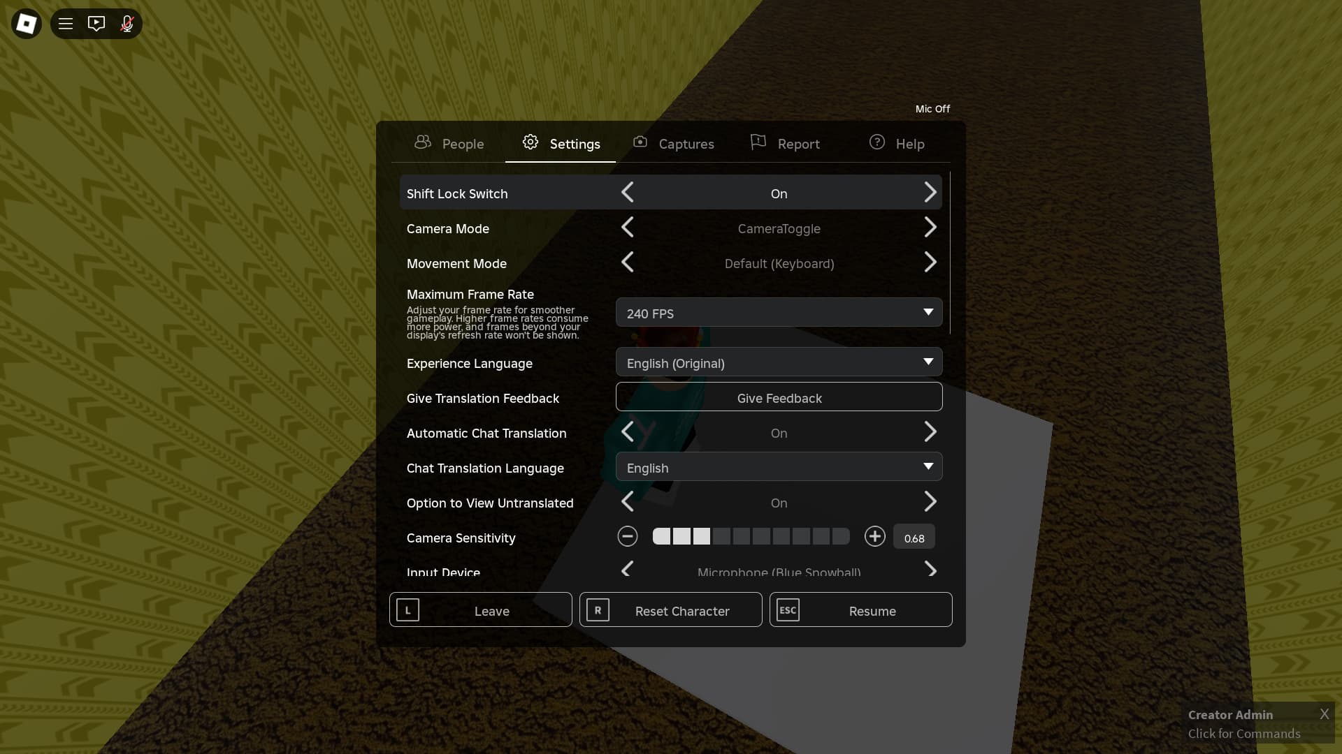 (minor) CameraToggle setting bugs when rejoining - Roblox Application ...