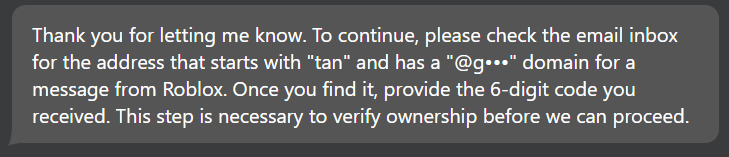Roblox AI Support Uses my old email address - Roblox Application and ...