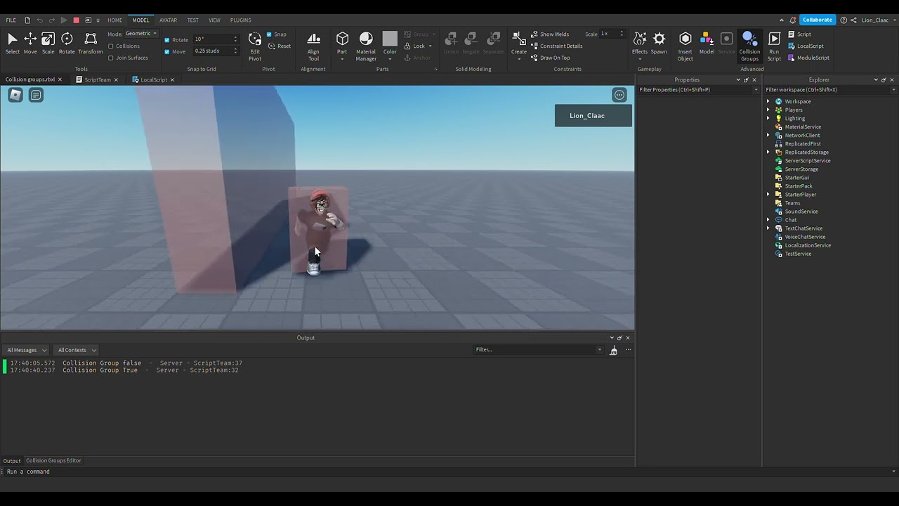 Collision groups not working...Why? - Scripting Support - Developer ...