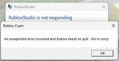Does Unioning two Negation Parts Crash Your Game - Building Support - Developer Forum | Roblox