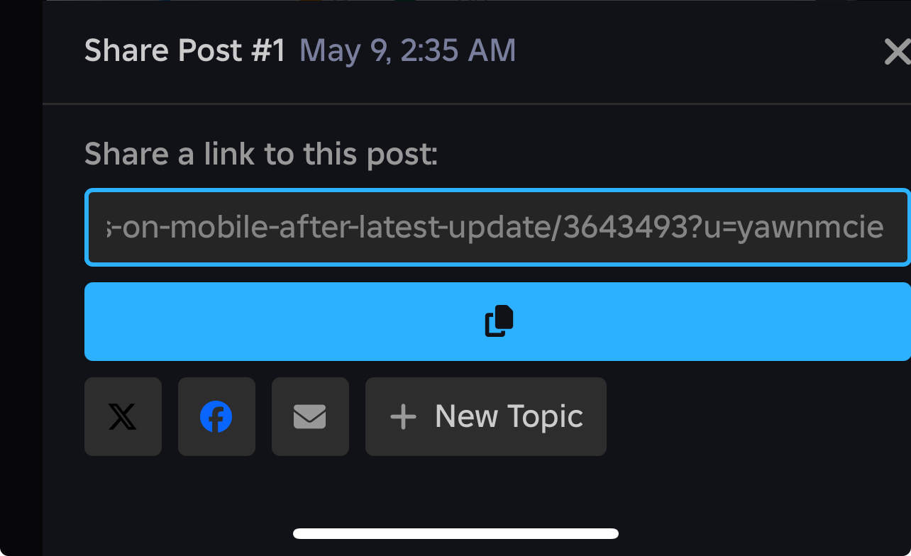 Menus that appear from the bottom of the screen on Mobile View are not aligned correctly - Forum ...