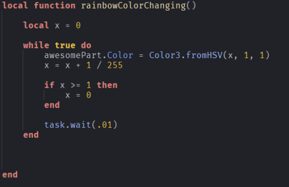 Tween RGB Color Pattern, OR Hue, how? [SOLVED] - Scripting Support - Developer Forum | Roblox