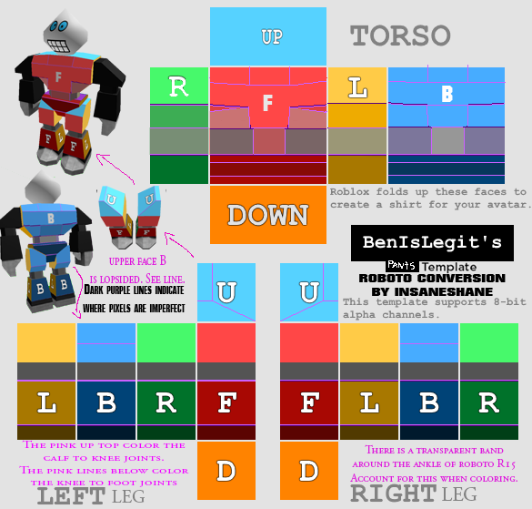 R-15 Mr. Roboto Clothing Templates - Community Resources - Developer ...