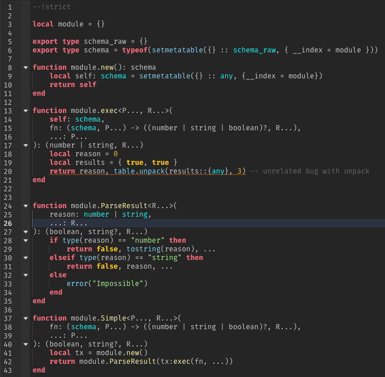 Luau generic parameters, specifically variadic namespace scope is 'global'? - Engine Bugs ...