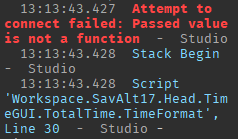 Time format system shows error but works fine - Scripting Support - Developer Forum | Roblox