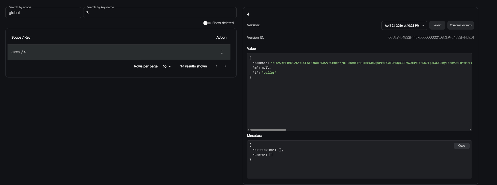 Are buffers stored in datastores as JSON or as pure data or what ...