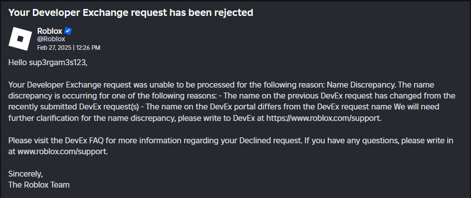 I have problems with DEVEX - Roblox Application and Website Bugs - Developer Forum | Roblox