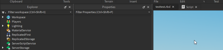 Roblox studio opens scripts in properties window, instead of the "main ...