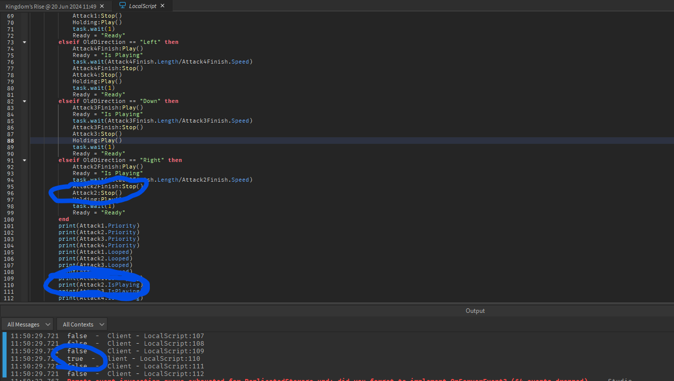 Animation plays again randomly regardless of Stop() - Scripting Support - Developer Forum | Roblox