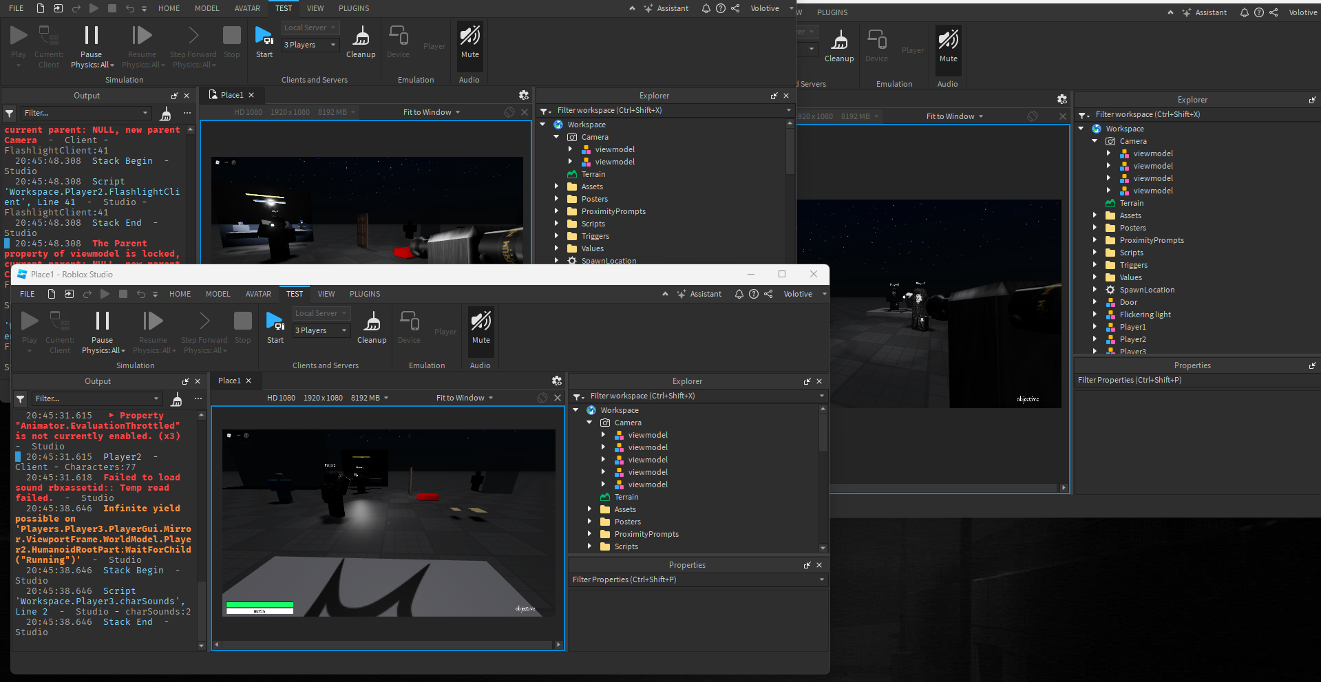 Multiple Player Viewmodels overlapping on all clients - Scripting Support - Developer Forum | Roblox