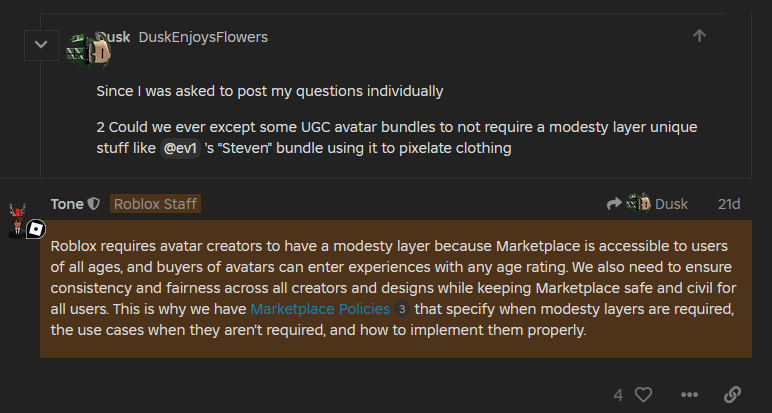 Modesty Layers are broken. Avatar Bundles >NEED