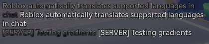 System messaging with gradients (TextChatService) - Scripting Support ...