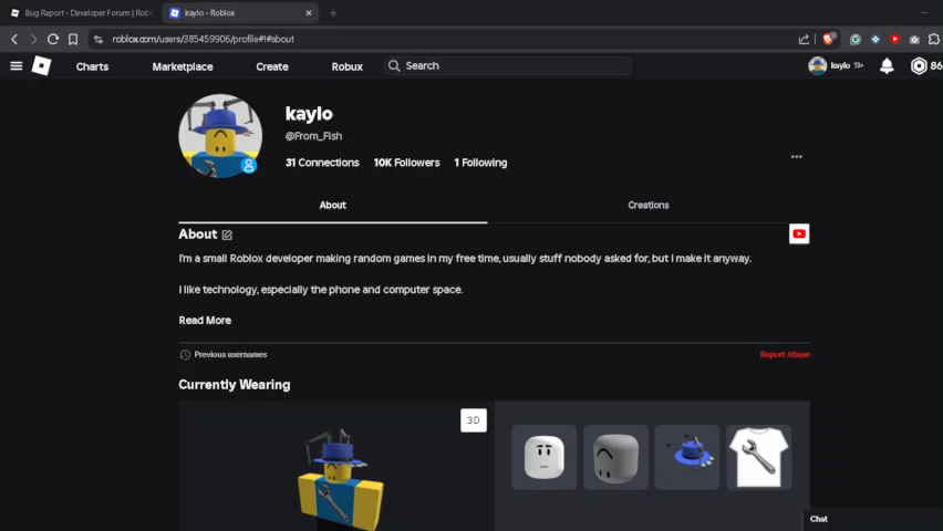 User Creations Tab Not Displaying Games on Profiles - Roblox ...