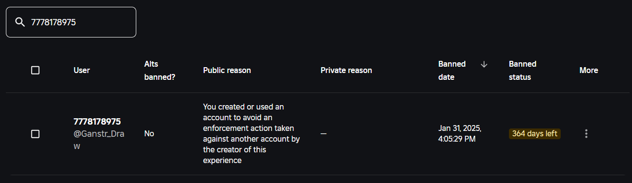 Inconsistent GetBanHistoryAsync behaviour - Engine Bugs - Developer Forum | Roblox