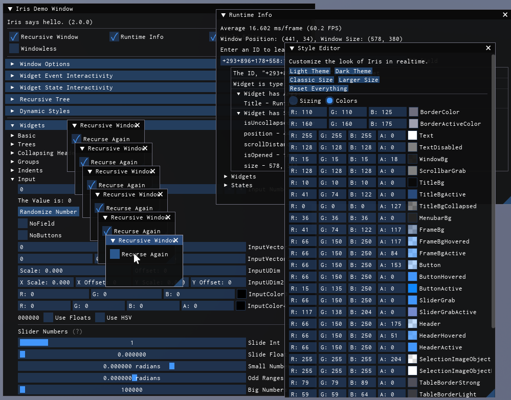 Iris - Immediate Mode UI library, based on Dear ImGui - Community ...