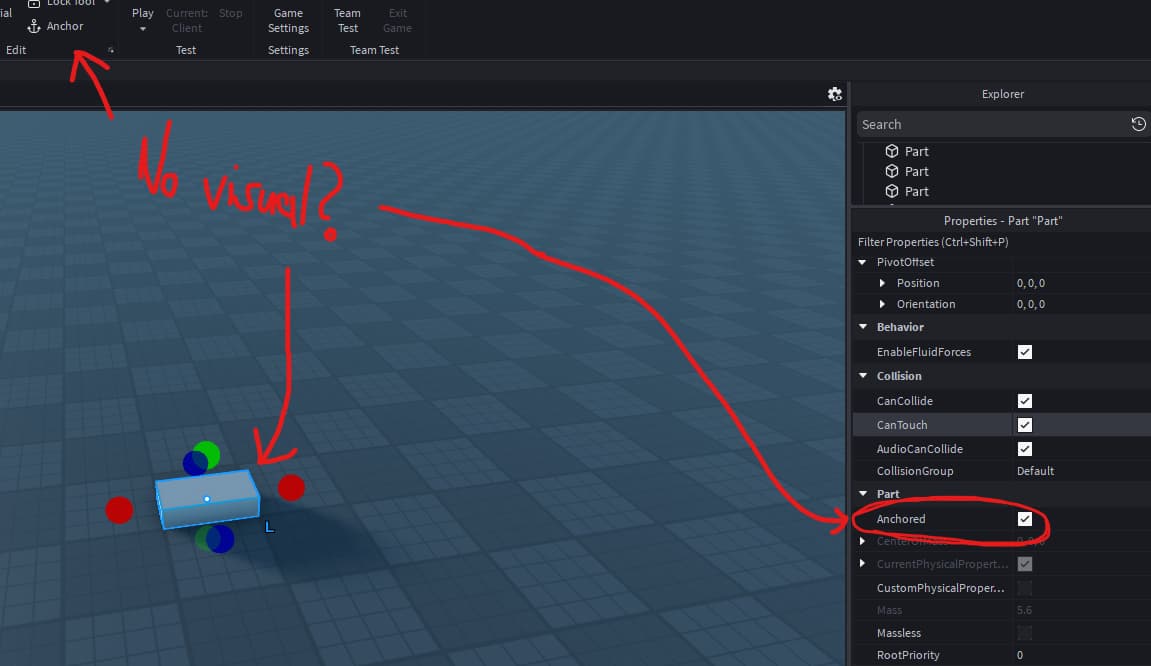 Anchor Button not getting more darker when Part is anchored in Dark Mode - Studio Bugs ...