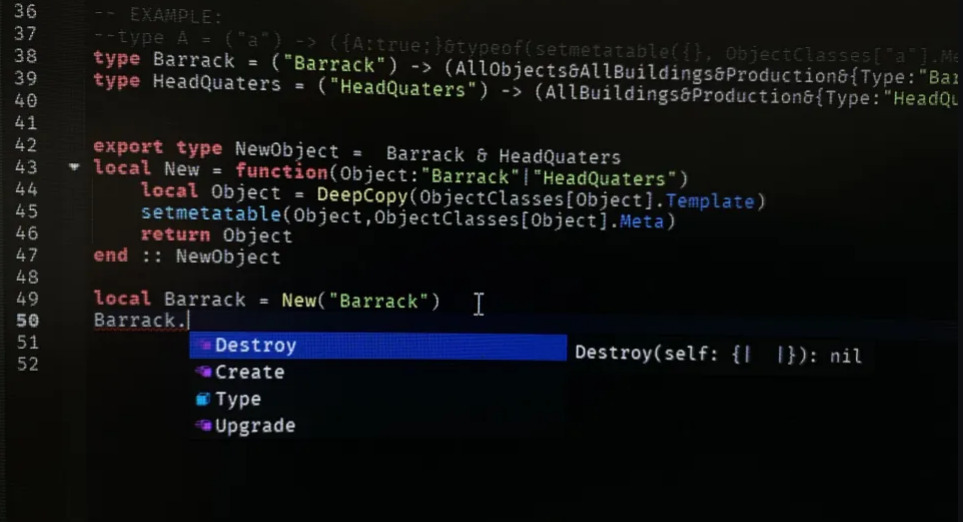 Auto Object Creation Type Checking | Similar to [Instance.new ...