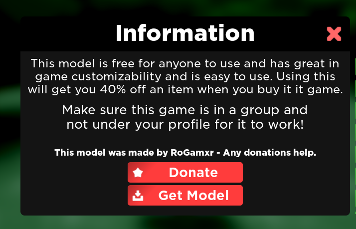 [Update 1.0.2] Custom 40% Discount Gui + UGC Sniper - Community ...