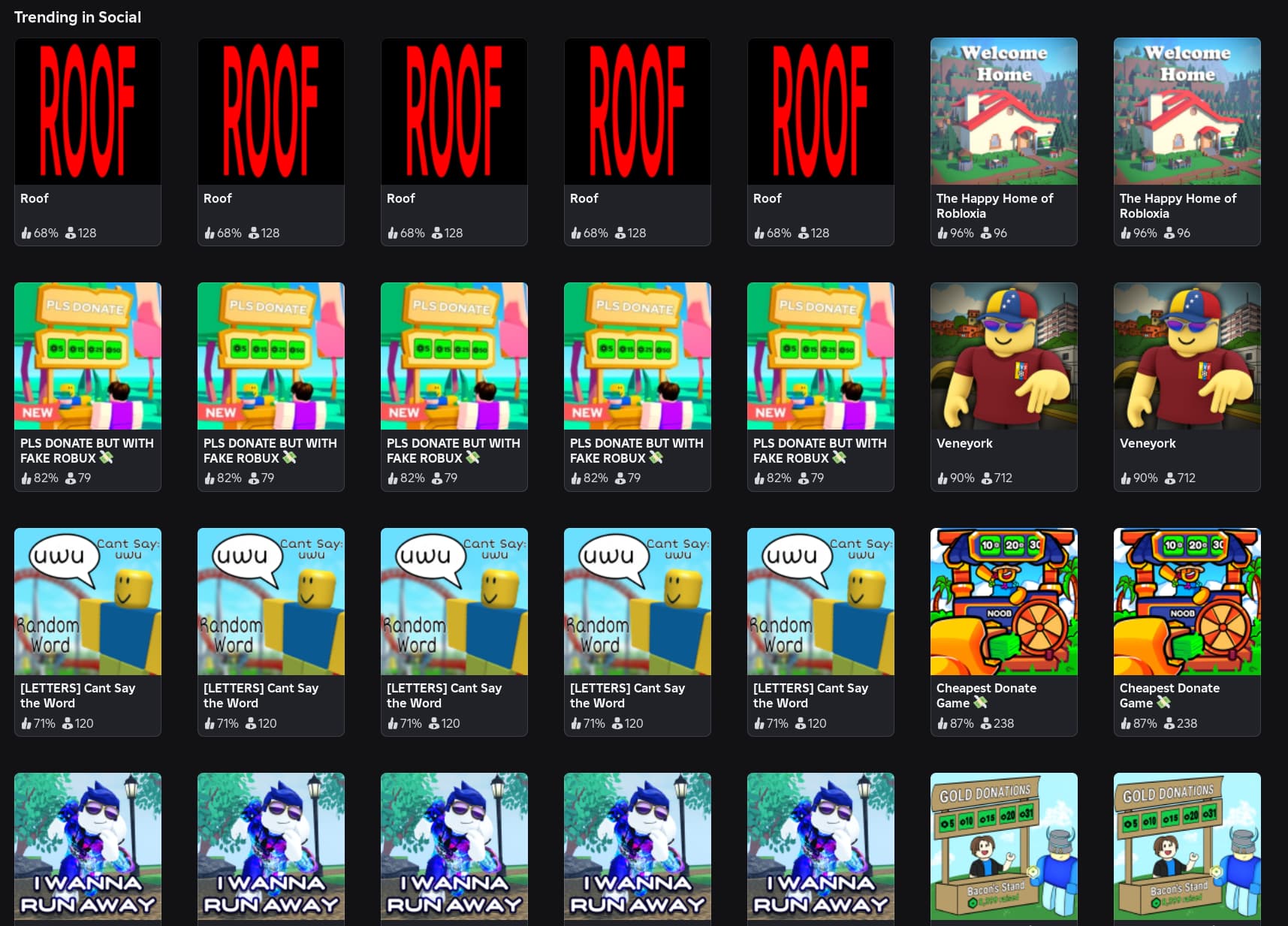 Repeating Games Bug in Social Tab - Roblox Application and Website Bugs ...