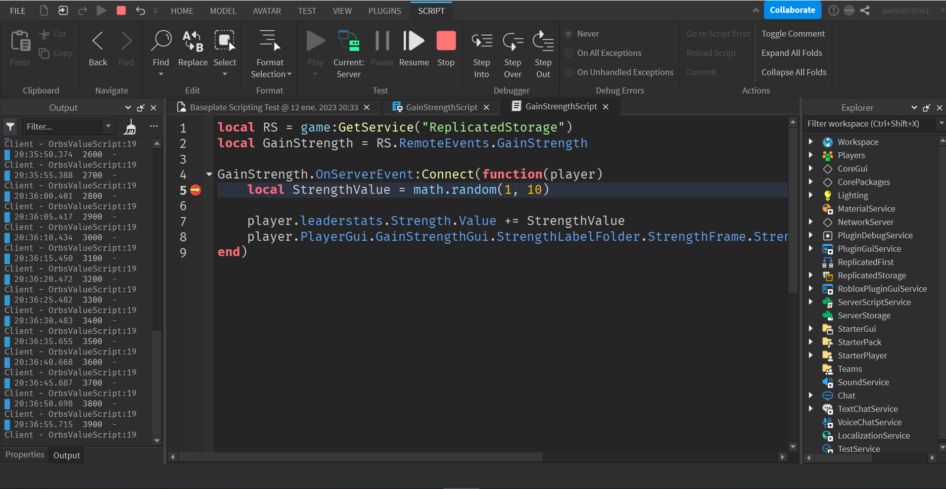 The Event Is Fired On Entering The Game And Not When Activating The Tool Scripting Support