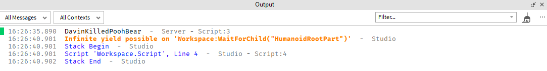 Help with WaitForChild() - Scripting Support - Developer Forum | Roblox