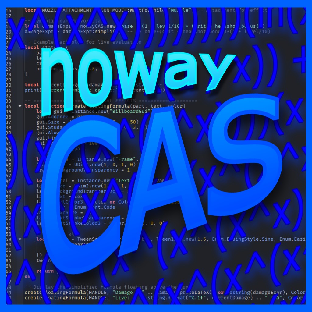 [0.8.0 - BETA] nowayCAS - Symbolic Computer Algebra System FOR Roblox ...