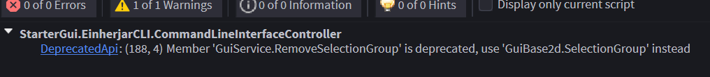 GuiService:AddSelectionParent throws warning due to duplicate ...