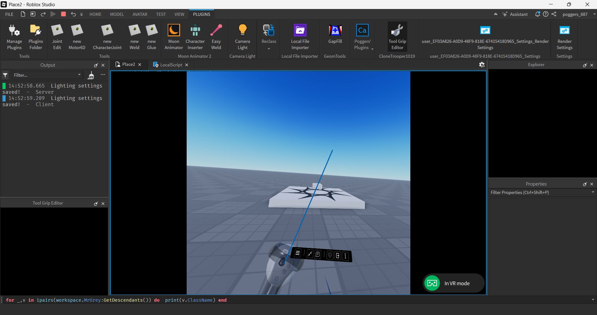 Explorer black when playing in vr - Studio Bugs - Developer Forum | Roblox