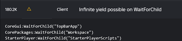 Errors/warnings from CoreScripts/CorePackages - Engine Bugs - Developer Forum | Roblox