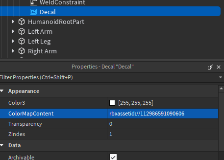 How do I use the Decal's ColorMapContent? - Art Design Support ...