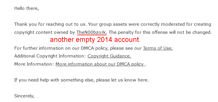 DMCA System has a giant flaw - Website Features - Developer Forum | Roblox