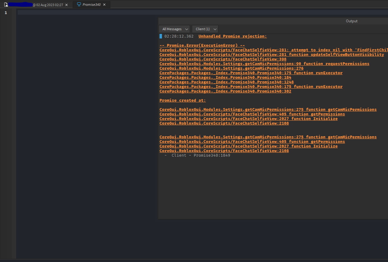 CoreGui Yield (FaceChatSelfieView) - Studio Bugs - Developer Forum | Roblox