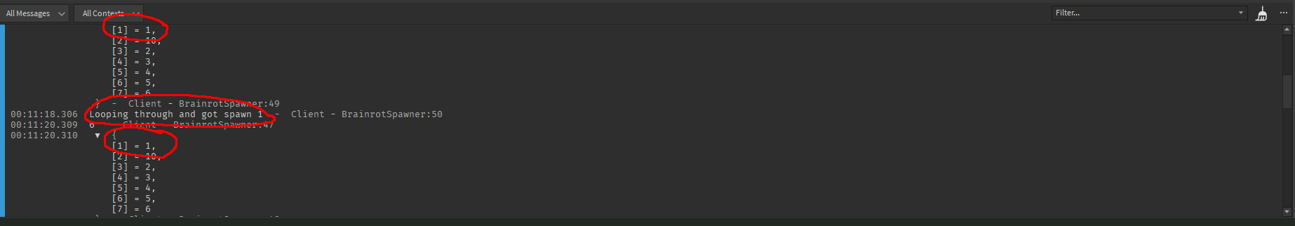 How do I make the script loop only through the "unoccupiedSpaces" table - Scripting Support ...